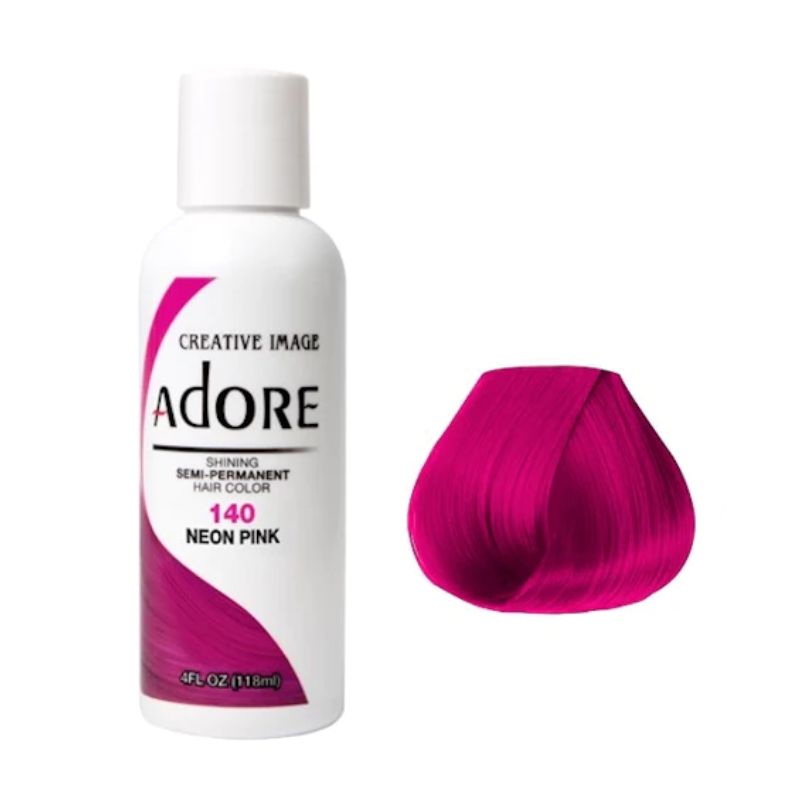 Adore Semi Permanent Hair Colour - #140 - Neon Pink 118ml - Discount ...