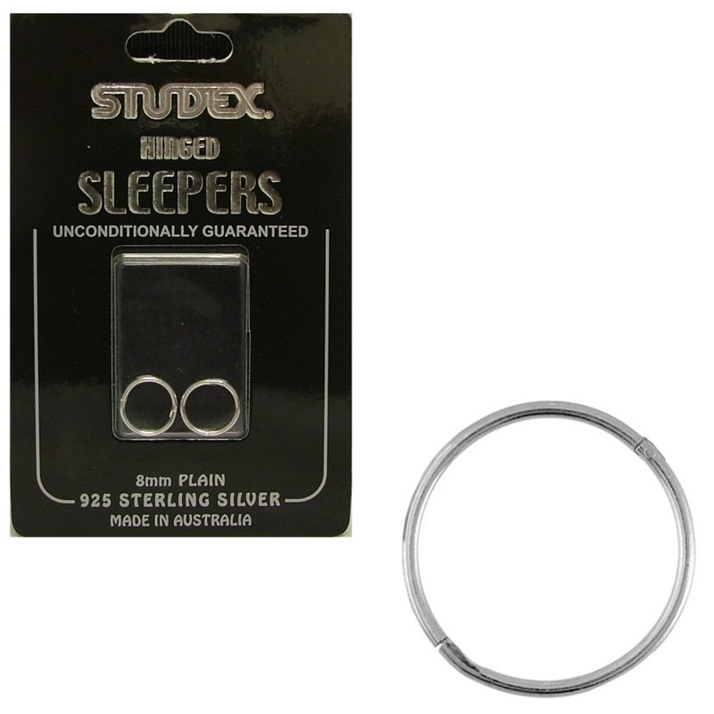 Studex Mini Plain Sleepers 8mm Sterling Silver (925) pair - Discount ...