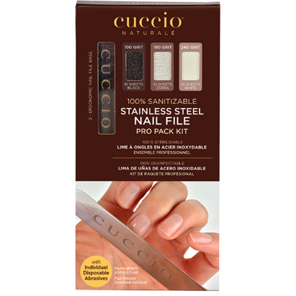 Cuccio Pro Stainless Steel Nail File - Pro Pack Kit - Discount Beauty ...