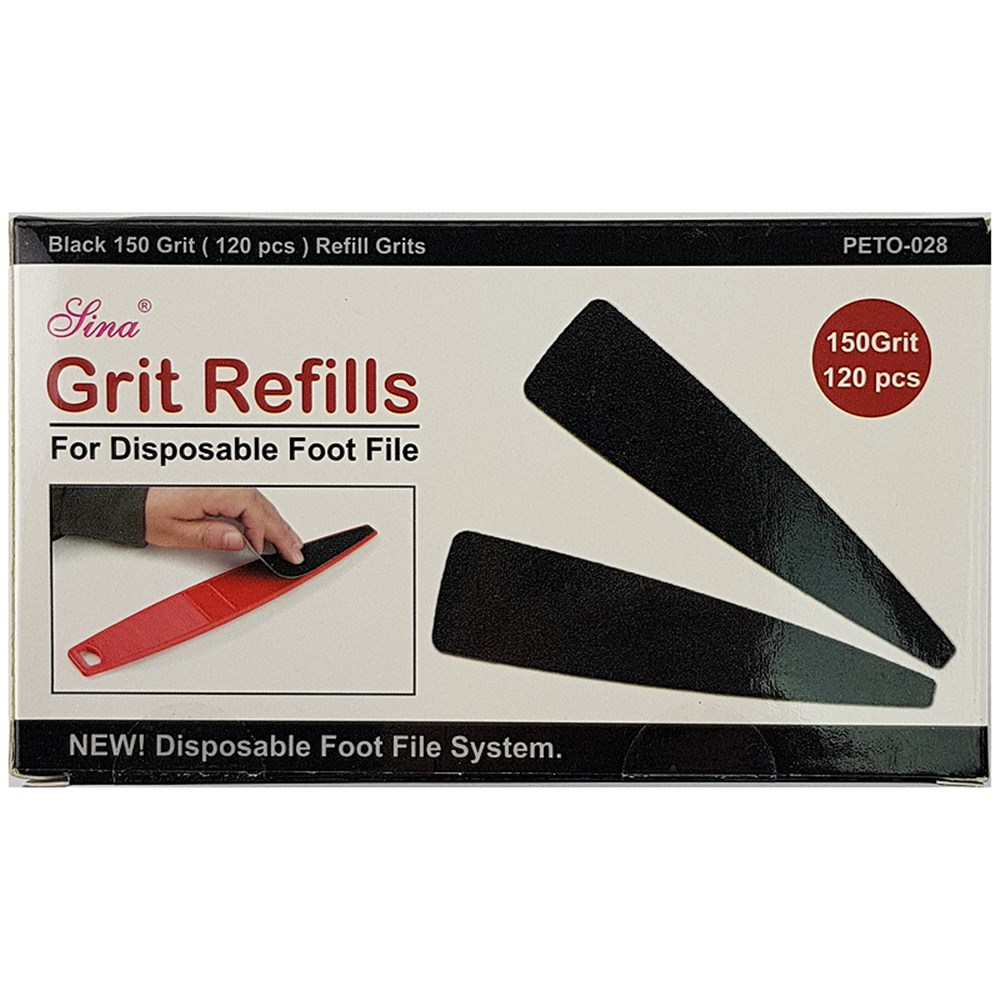 Sina Disposable Foot File - 150 Grit Refills 120 pack - Discount Beauty ...